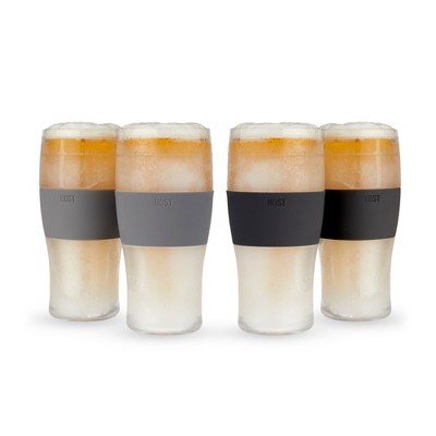 Host Freeze Beer Glasses, 16 Ounce Freezer Gel Chiller Double Wall ...