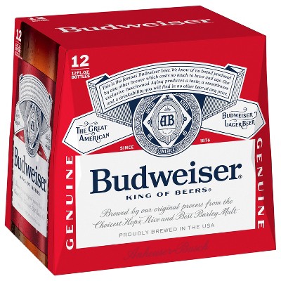 Budweiser Lager Beer - 12pk/12 Fl Oz Bottles : Target