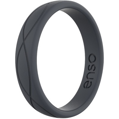 Enso Rings Women's Infinity Series Silicone Ring - Slate - 4 : Target
