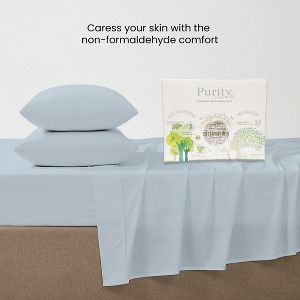 Purity Home 100% Cotton Wrinkle Resistant Sateen Sheet Set - Queen ...