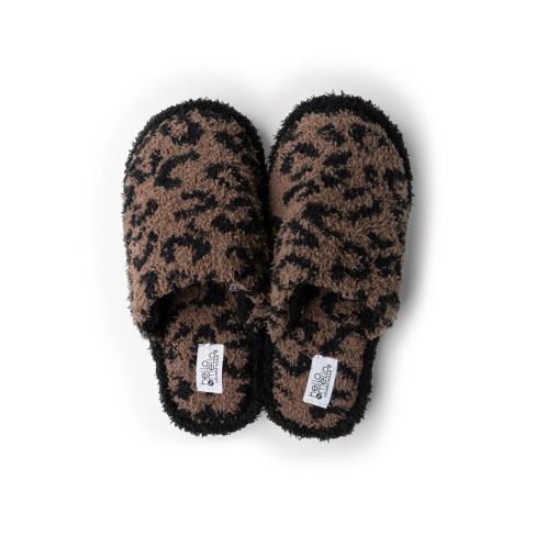 Hello Mello Women's Cat Nap Slippers Mocha, Small/medium : Target