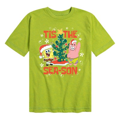 Boys' Spongebob Squarepants Tis The Season Short Sleeve Graphic T-shirt ...