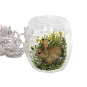 Stony Creek 3.0 Inch Spring Bunny Pre-Lit Votive Flowers Butterfly ...