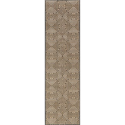 Nuloom Landry Geometric 2x8 Indoor/outdoor Runner Rug For Living Room ...