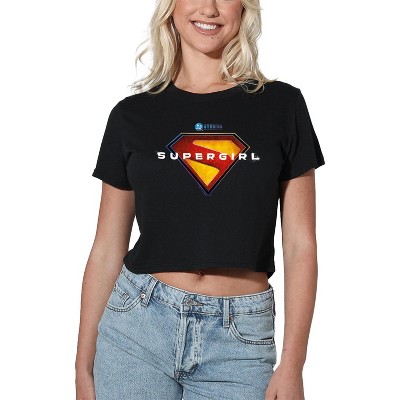 Women's Super Girl 2026 Full Color Shield Name in Center Crop Top : Target