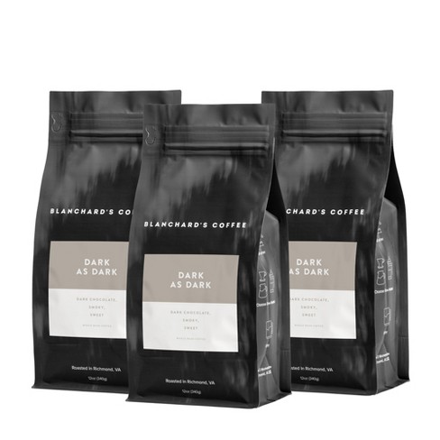 Blanchard's Coffee Co. Dark As Dark Blend Dark Roast Whole Bean 3 Pack ...