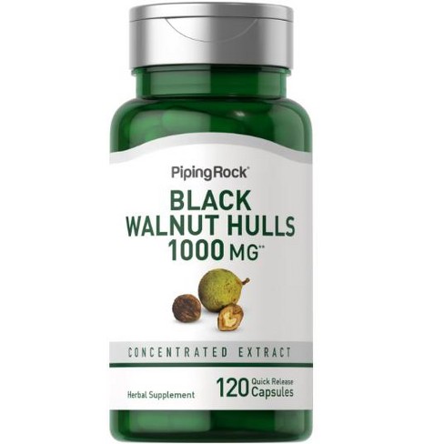 Piping Rock Black Walnut Hulls 1000mg | 120 Capsules : Target