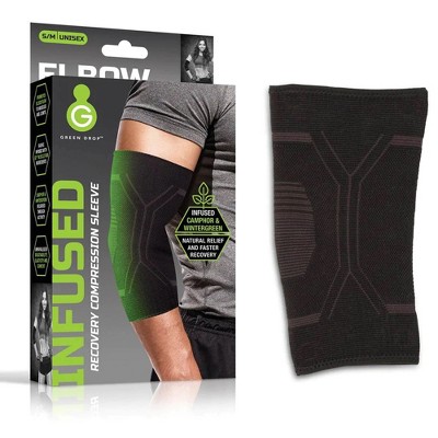 Green Drop Elbow Compression Sleeve, Herb Infused Pain Relief : Target