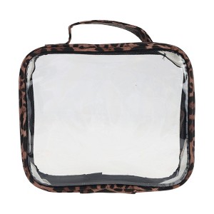 Unique Bargains Leopard Waterproof Travel Makeup Bag 1 Pc : Target