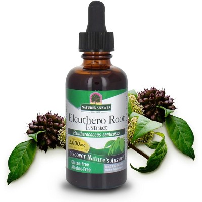 Nature's Answer Eleuthero Root 2000mg Siberian Ginseng Extract 2 Oz ...