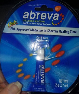 Abreva Docosanol 10% Cream Cold Sore/fever Blister Treatment Tube - 0 ...