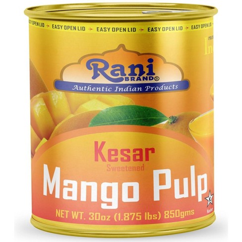 Mango Pulp Puree (kesar Sweetened) - 30oz (1.875lbs) - Rani Brand ...