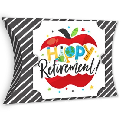 Big Dot Of Happiness Happy Retirement - Square Favor Gift Boxes ...