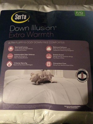 Queen Down Illusion Extra Warmth Down Alternative Comforter - Serta : Target