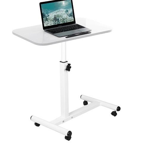 Newhome Rolling Laptop Table Portable Computer Desk Movable Table With ...