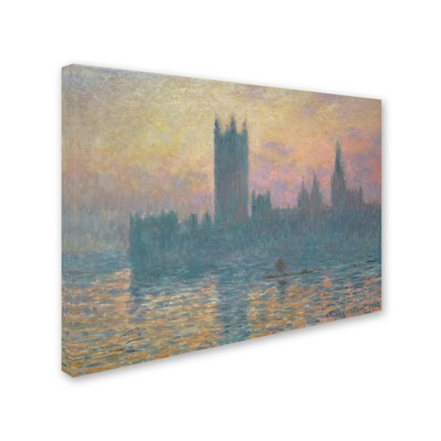 Claude Monet 'the Houses Of Parliament Sunset' Canvas Art : Target