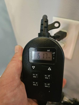 Ge My Touch Smart Simple Set Digital Timer Outdoor 1 Grounded Outlet 2 ...