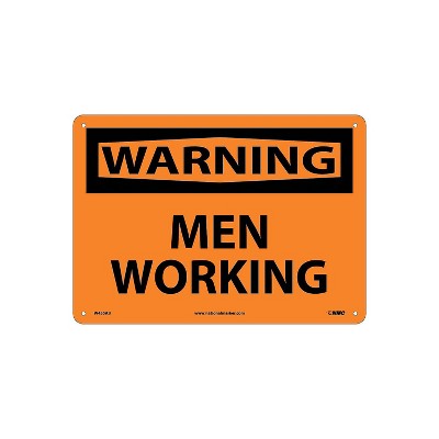 National Marker Men Working 10x14 .040 Aluminum Warning Sign W455ab ...