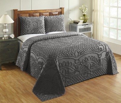 Set Of 3 Full/double Trevor Collection 100% Cotton Tufted Unique ...