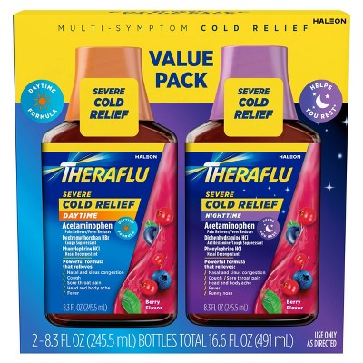 Theraflu Multi-symptom Flu Relief Max Strength Day & Night Liquid ...