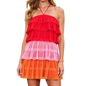 Women's Tiered Ruffle Mini Dress - Knit & Lounge : Target