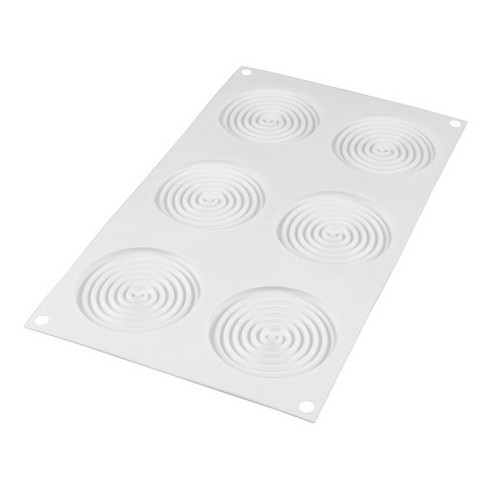 Silikomart "tourbillon28" Swirl Disc Silicone Mold, 0.94 Oz, 6 Cavities ...