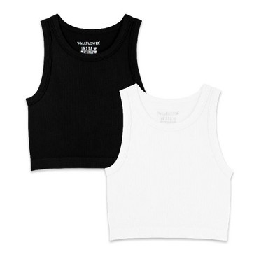 Wallflower Women's Insta Smooth Cindy Seamless Rib High Crew Tank 2 ...