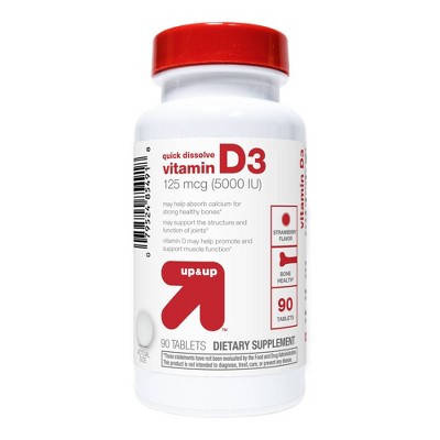 Vitamin D 5000iu Quick Dissolve - 90ct - Up & Up™ : Target