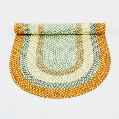 Colonial Mills Kingston Braid - Orange 7 Ft X 9 Ft Oval Rug Indoor ...