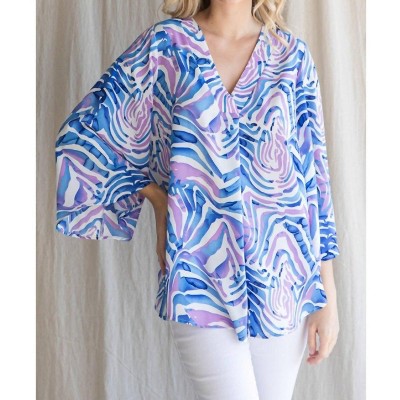 Women's Three Quarter Waterfall Sleeves Blouse - Jodifl S : Target