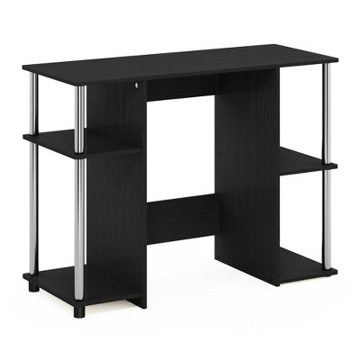 Furinno 15112 Jaya Compact Computer Study Desk, Americano, Stainless ...