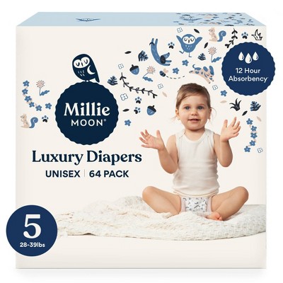 Millie Moon Luxury Diapers Size 5 - 64ct : Target