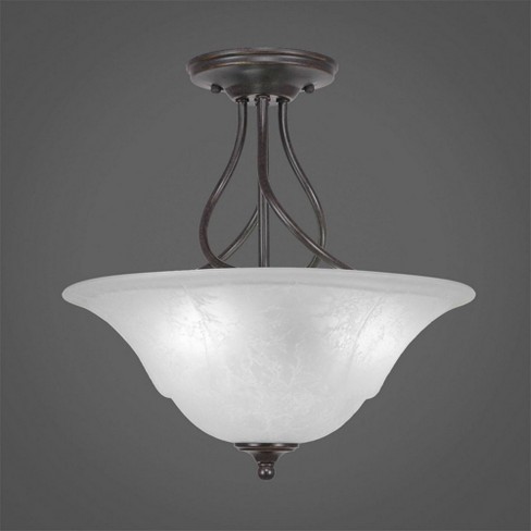 Toltec Lighting Capri 3 - Light Flush Mount In Dark Granite With 16 ...