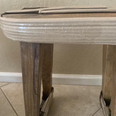 Woodland Carved Wood Accent Table Brown - Threshold™ : Target