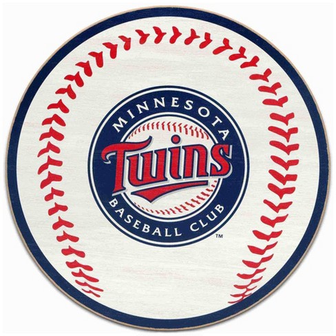 Mlb Minnesota Twins Baseball Wood Sign Panel : Target
