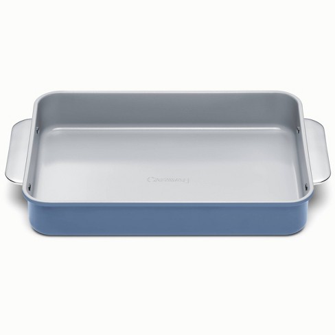 Caraway Home 9.13' Nonstick Ceramic Rectangle Pan Slate: Aluminized ...