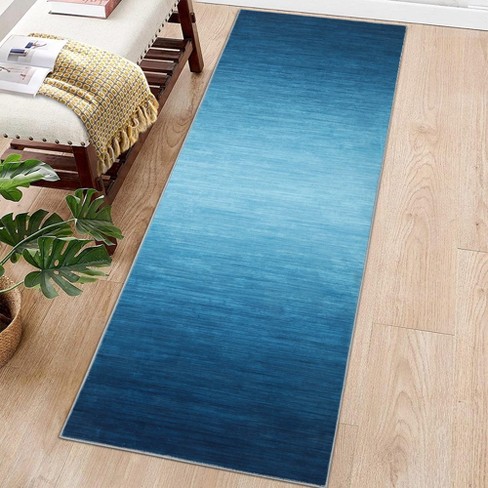 Modern Ombre Area Rug Washable Area Rugs For Living Room Bedroom, 2'x6 ...