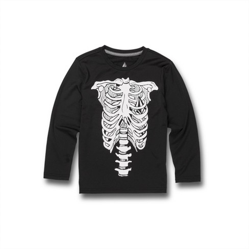 Volcom Toddler Boys Skeleton Long Sleeve Upf 50 Rashguard, Black - 3t ...