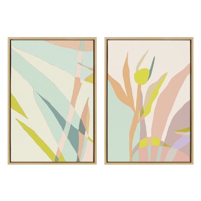 Kate And Laurel Sylvie Delight In The Moment 3 And 4 Framed Canvas By ...