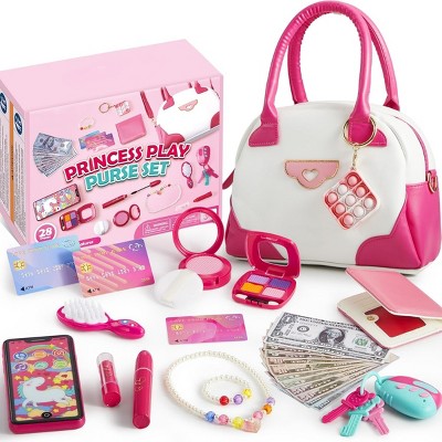 Joyfy Pretend Play Purse Set For Little Girls, 27pcs Princess Toy Set ...