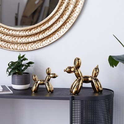 Set Of 2 Ceramic Balloon Dog Sculptures - Olivia & May : Target