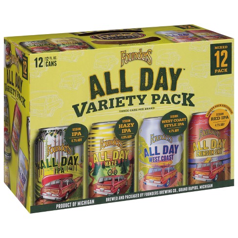 Founders Brewing All Day Variety Pack - 12pk/12 Fl Oz Cans : Target