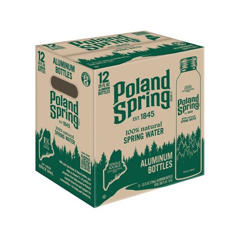 Poland Spring Aluminum Bottle Spring Water - 12pk/25 Fl Oz Bottles : Target