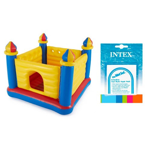 Intex Inflatable Jump-o-lene Kids Ball Pit Castle Bouncer For Ages 3 To ...
