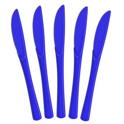 Exquisite Heavy Duty Dark Blue Disposable Plastic Knives - 100 Ct. : Target