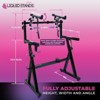 Liquid Stands Dual Piano Keyboard Stand w/ 2nd Tier - Z Style Adjustable & Portable 2 Tier Heavy ...