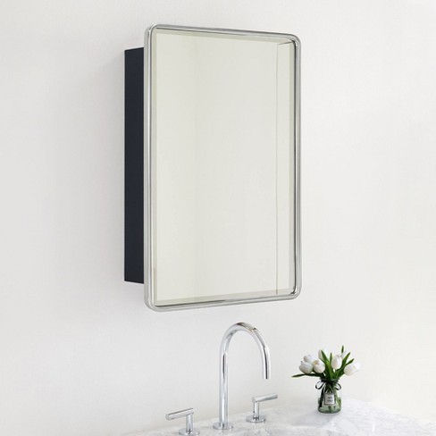 Tehome Eldee 16 In. W X 24 In. H Surface Mount Rectangular Metal Framed ...