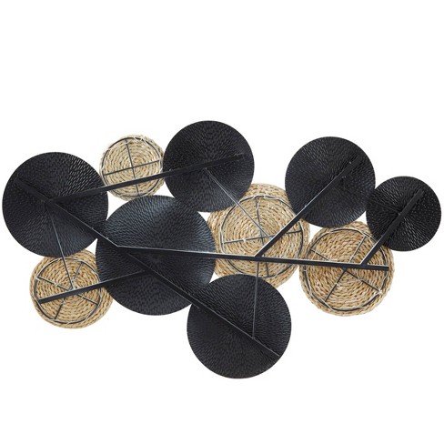 Metal Plate Rope Design Wall Decor With Textured Pattern White - The ...