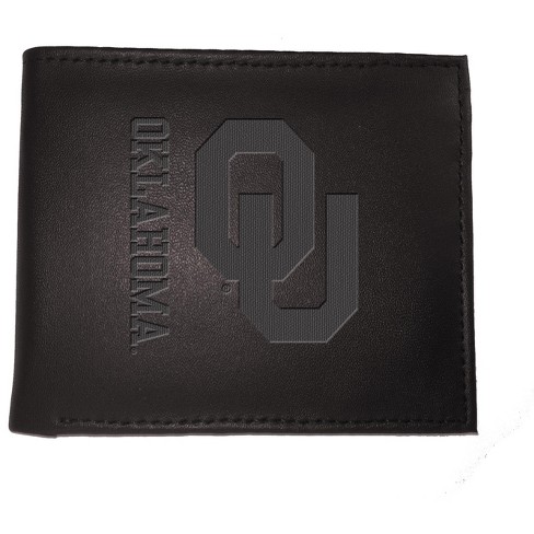 Evergreen Ncaa Oklahoma Sooners Black Leather Bifold Wallet Officially ...