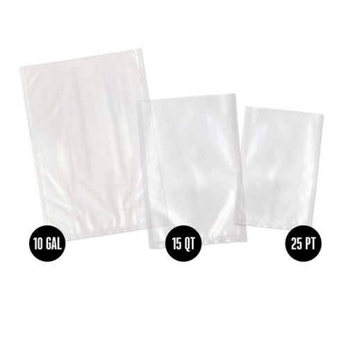 Weston Vacuum Sealer Bags Variety Pack 30 0107 w 50 Pieces Plastic Small Sous Vide Food Storage White Target